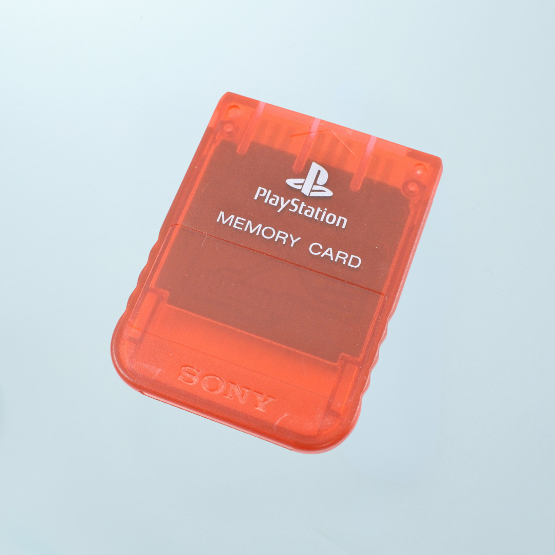 PlayStation 1 Memory Card - Cherry Red